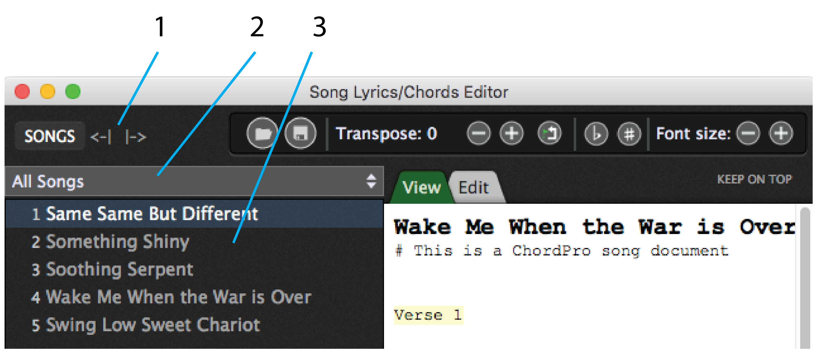 Song List View